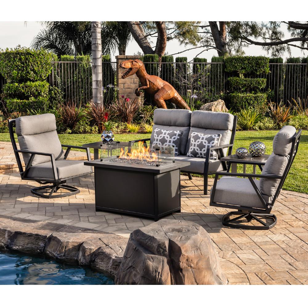 Capri Rectangle Chat Height Fire Pit – Pacific Patio Furniture