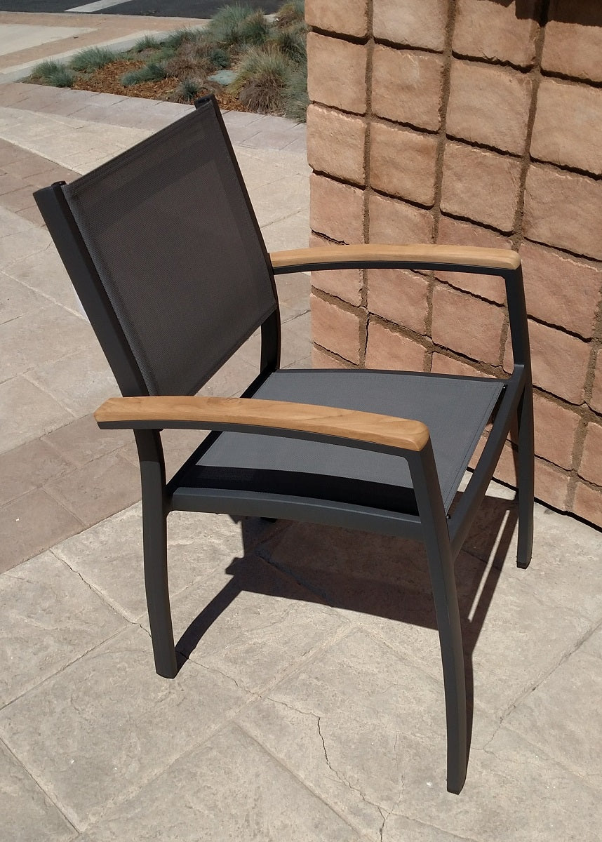 Compass Sling Stacking Chair – Pacific Patio Furniture